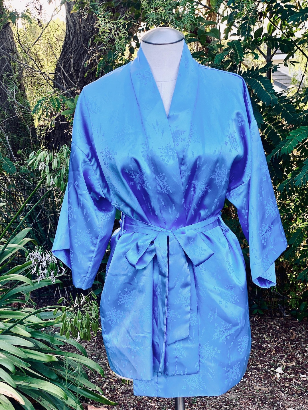 1990’s Saks Fifth Avenue Blue Kimono Lingerie Robe - Etsy