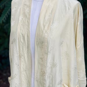 Vintage Butter Yellow Silk Robe by Longevity - Etsy