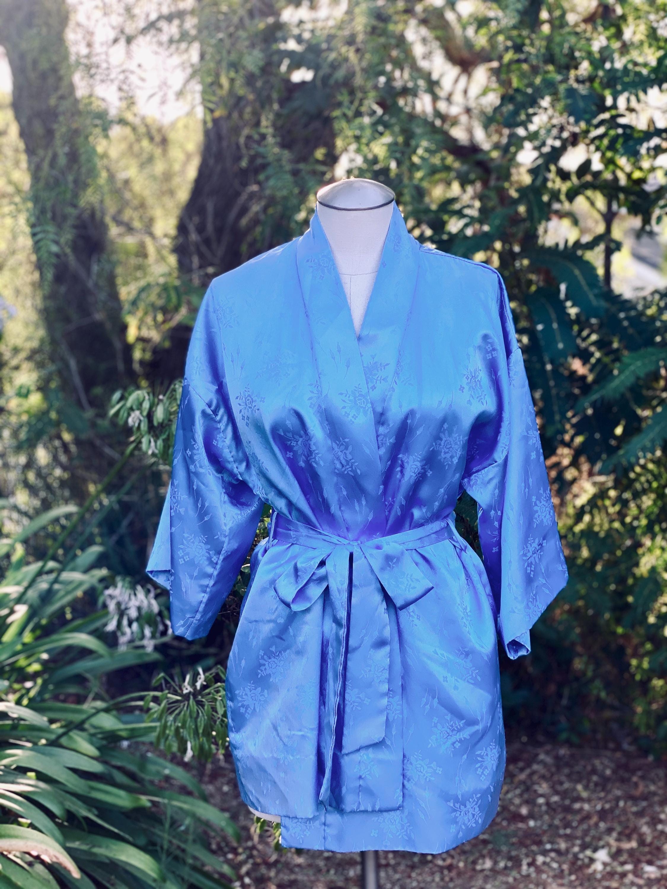 1990’s Saks Fifth Avenue Blue Kimono Lingerie Robe - Etsy