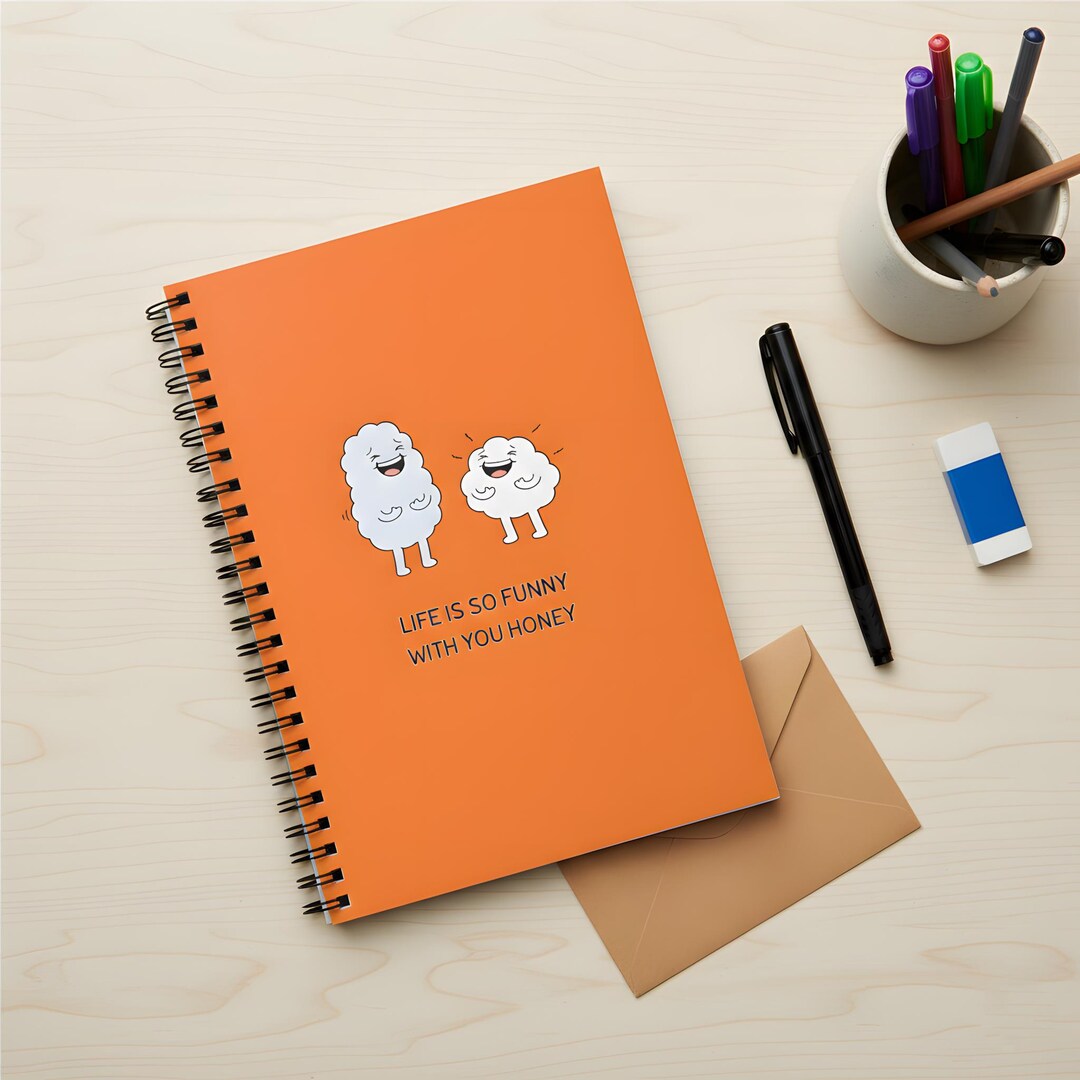 Funny Honey Spiral Notebook - Cloud Illustration, Gift Journal - Etsy
