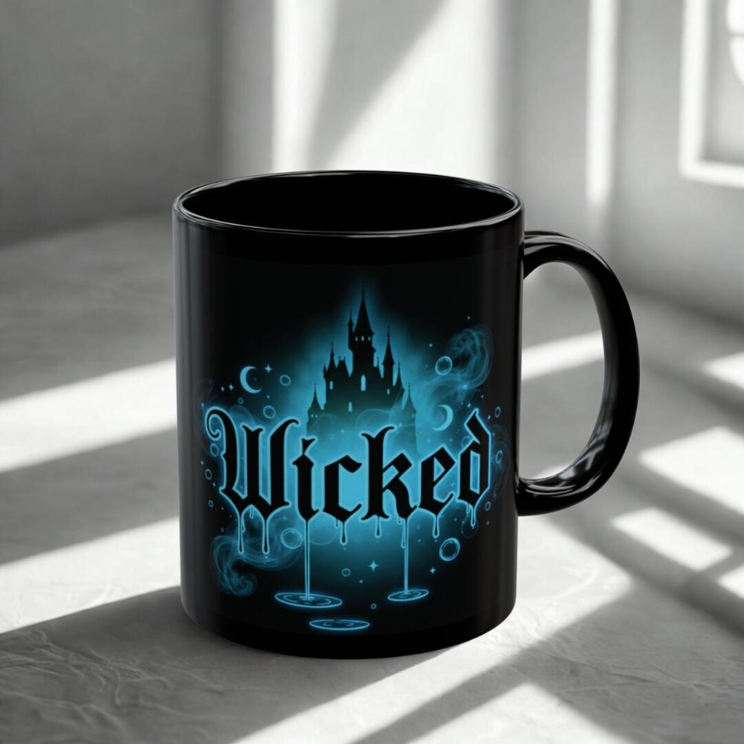 Wicked Mug - Wicked Gifts - Gothic Castle Coffee Mug - Black Ceramic ...