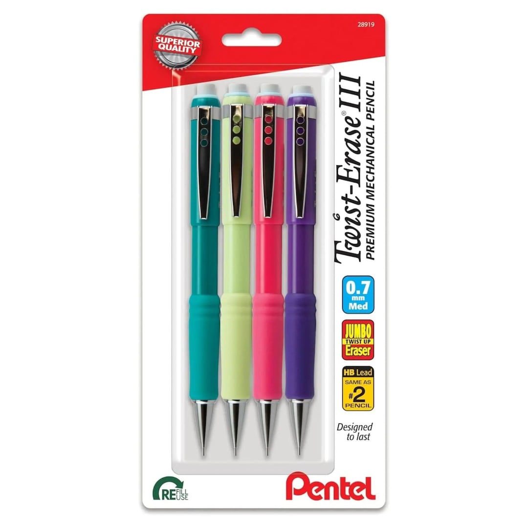 Pentel Twist-erase Iii Mechanical Pencil, 4-packs - Etsy