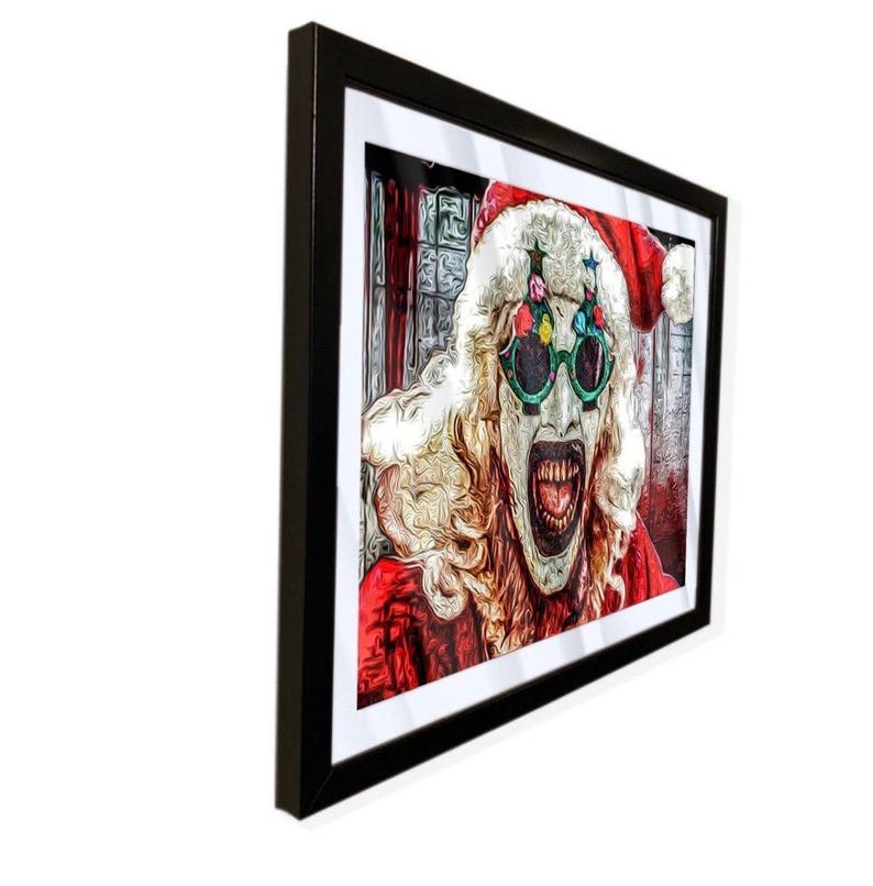 The Terrifier Art the Clown Santa Claus Suit Horror Christmas on Black ...