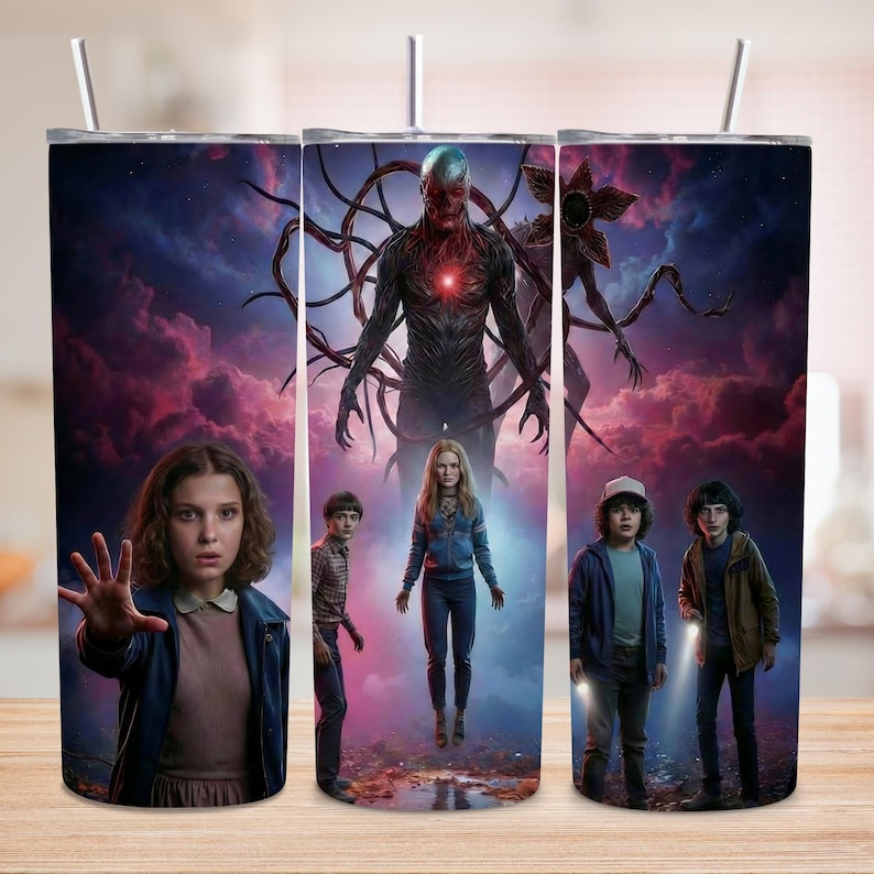 Stranger Things PNG , 20oz Tumbler Wrap, Sublimation Design, Cartoon ...