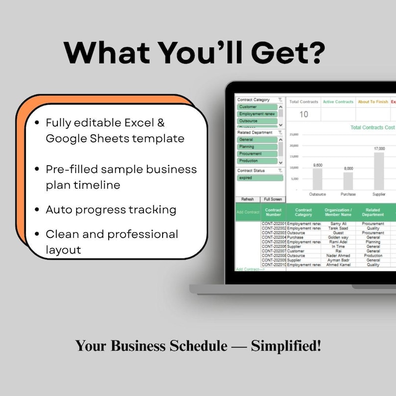 Contract Tracker and Management Dashboard | Workflow Renewal Alerts and ...