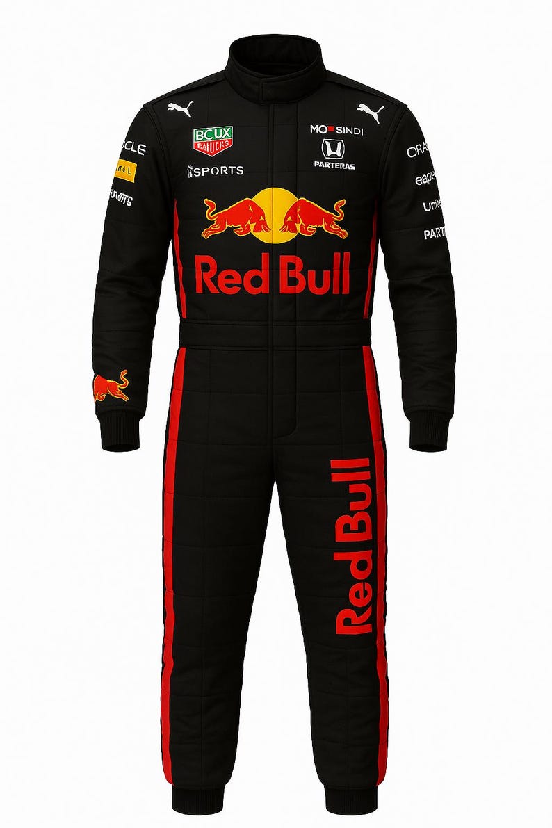 Red Bull F1 Kids Go Kart Racing Suit – Formula 1 Replica Racewear With ...
