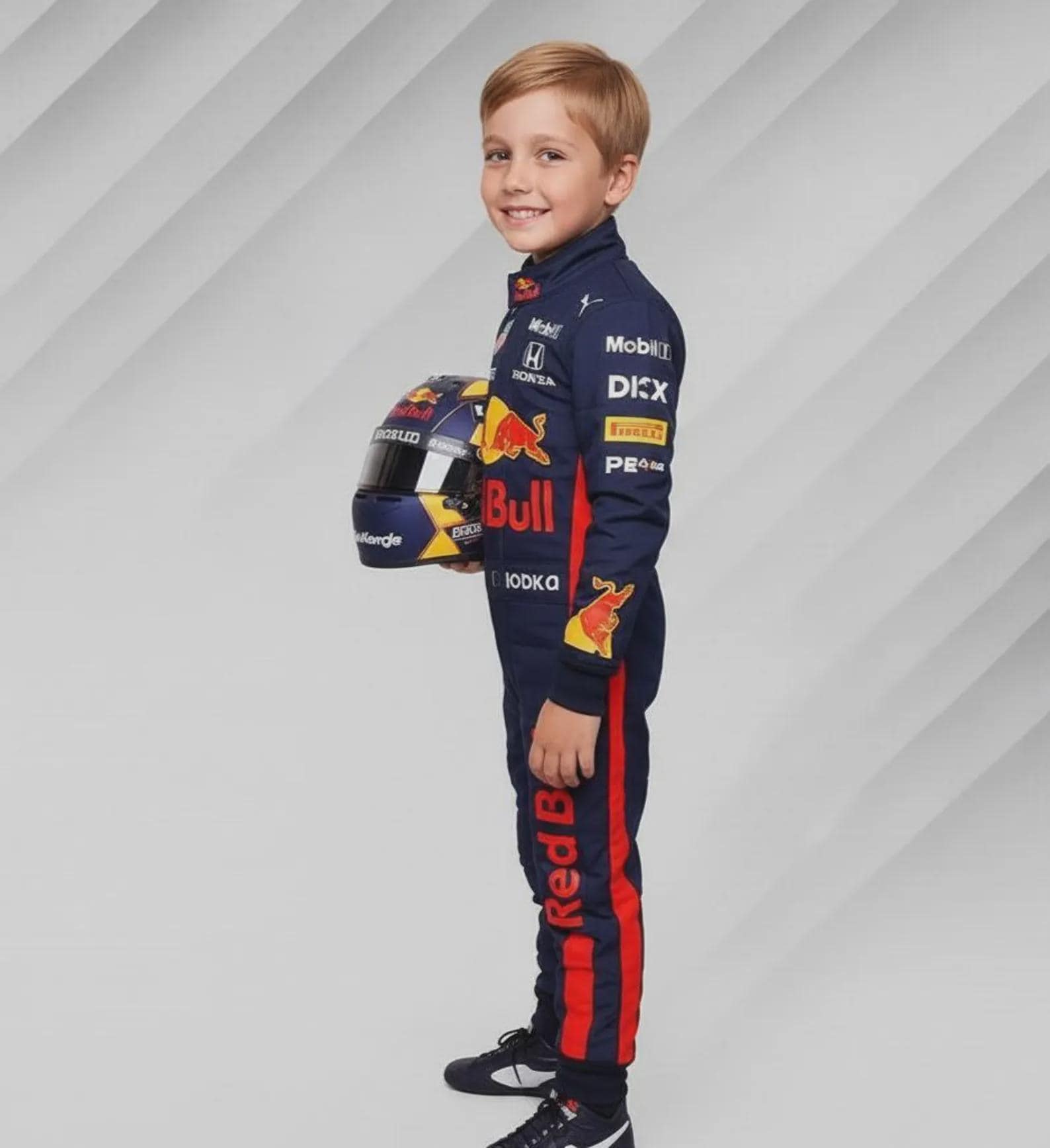 Red Bull F1 Kids Go Kart Racing Suit – Formula 1 Replica Racewear With ...
