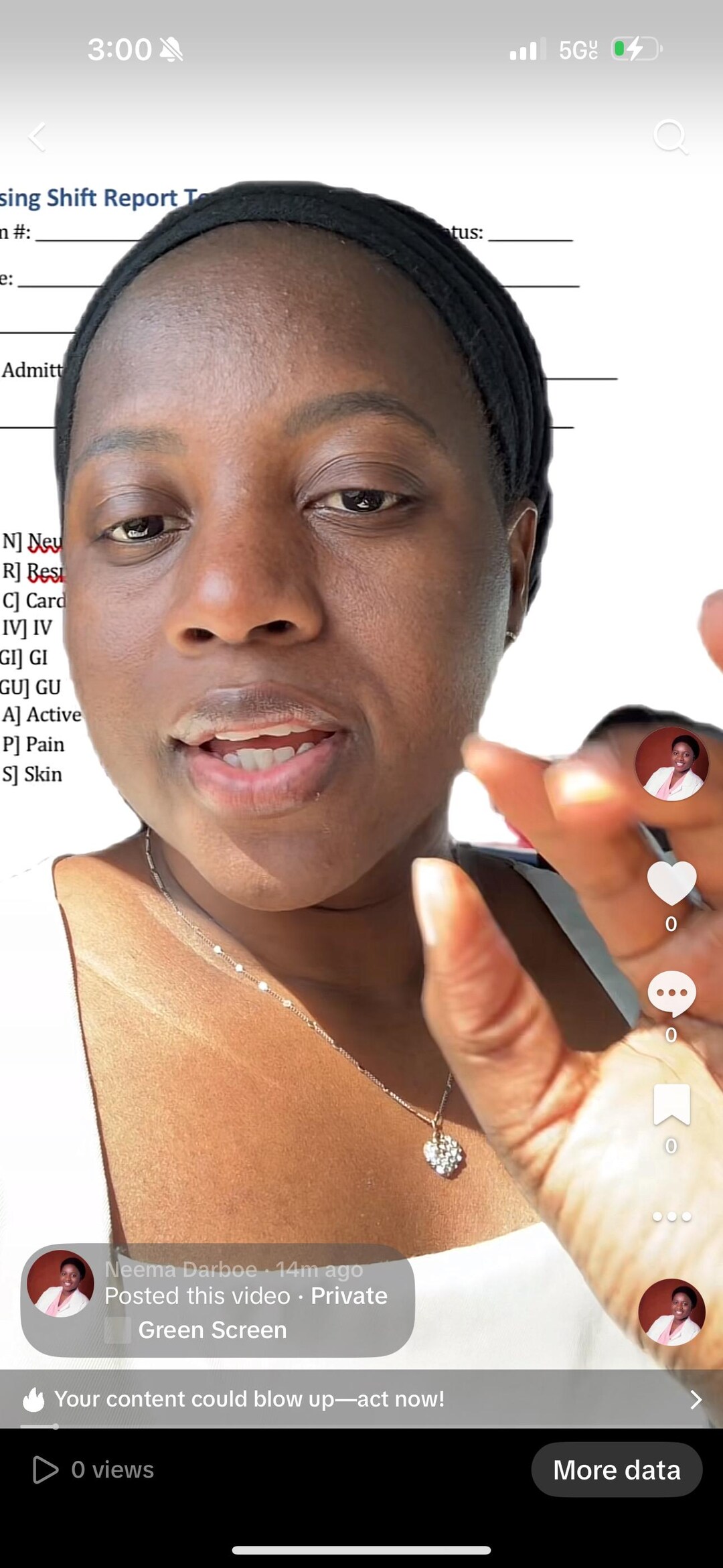 Med-surg Nurse Report Sheet | SBAR Handoff Template | Nursing Student ...