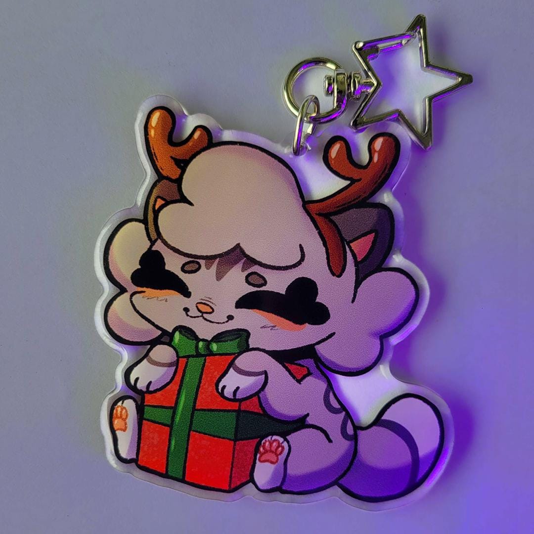 Woolfy Christmas Keychain - Etsy