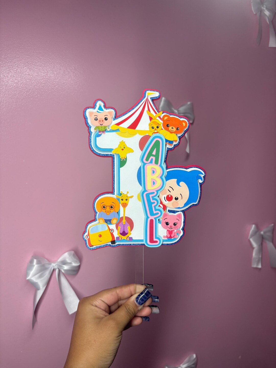 Plim Plim Cake Topper With Removable Acrylic Stick - Etsy