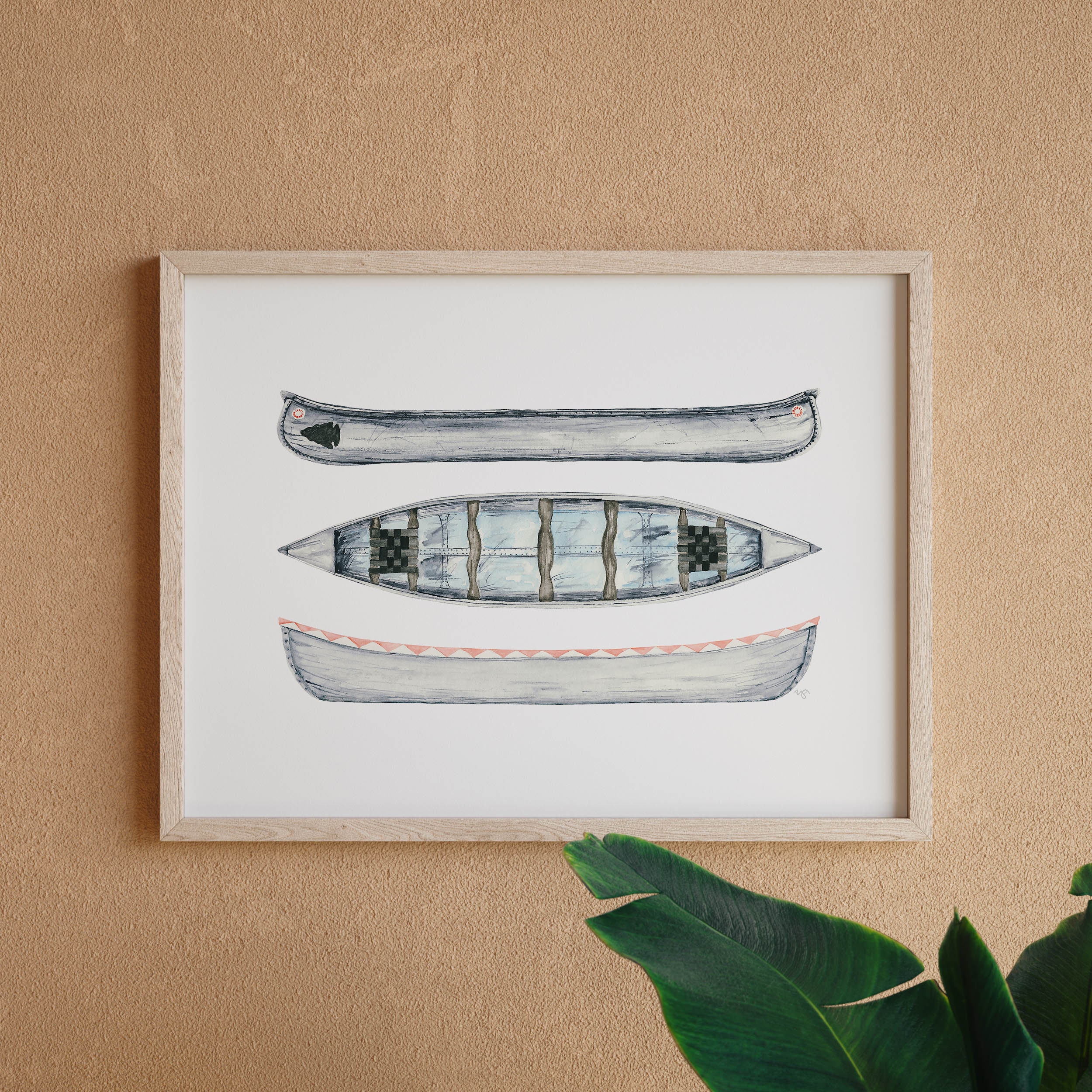 Canoe Print, Fly Metal Canoes Print, Wall Art, Watercolor, 8x10 Inch ...