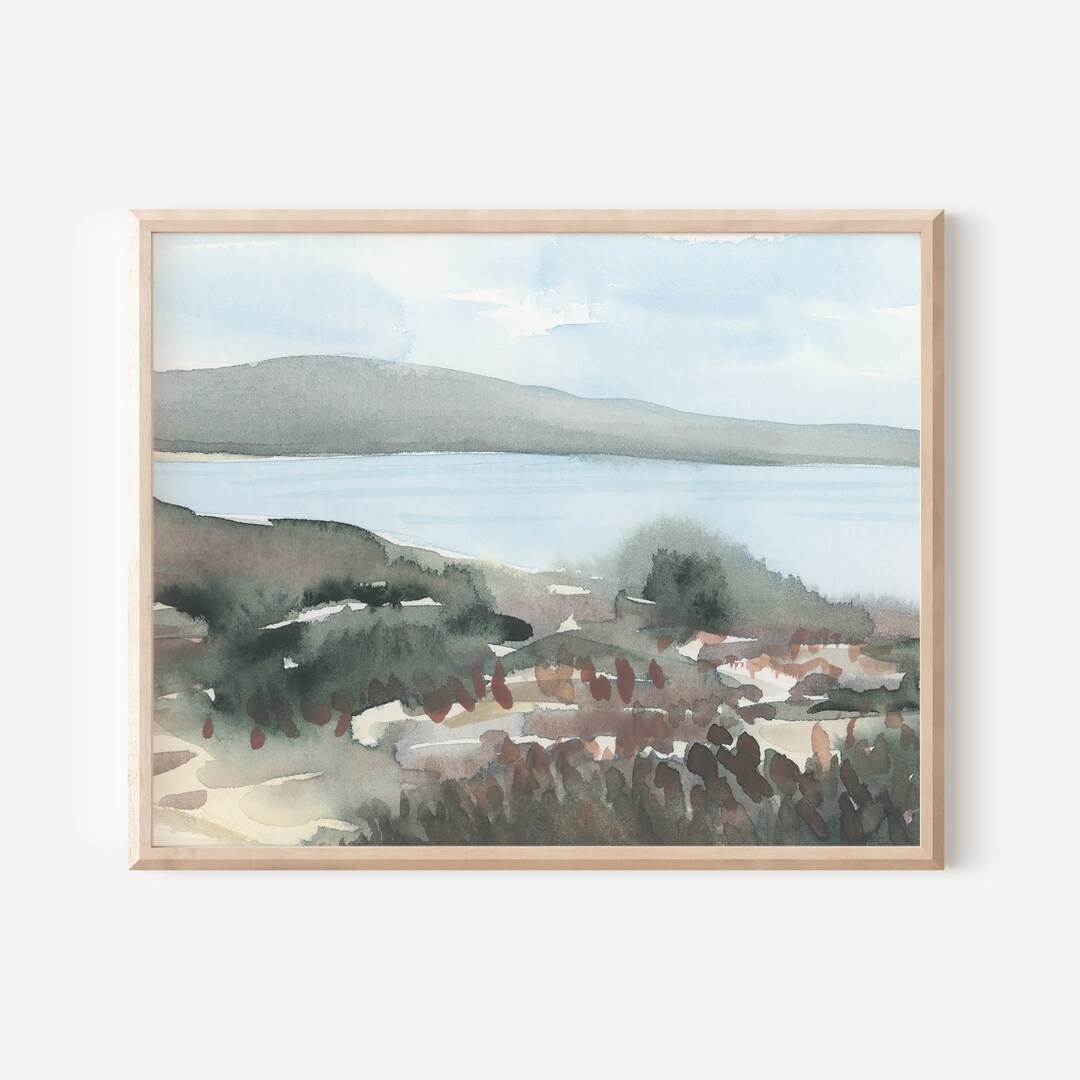 Art Print - "carmel" - Wall Art, Landscape Painting, Watercolor, 8x10 ...