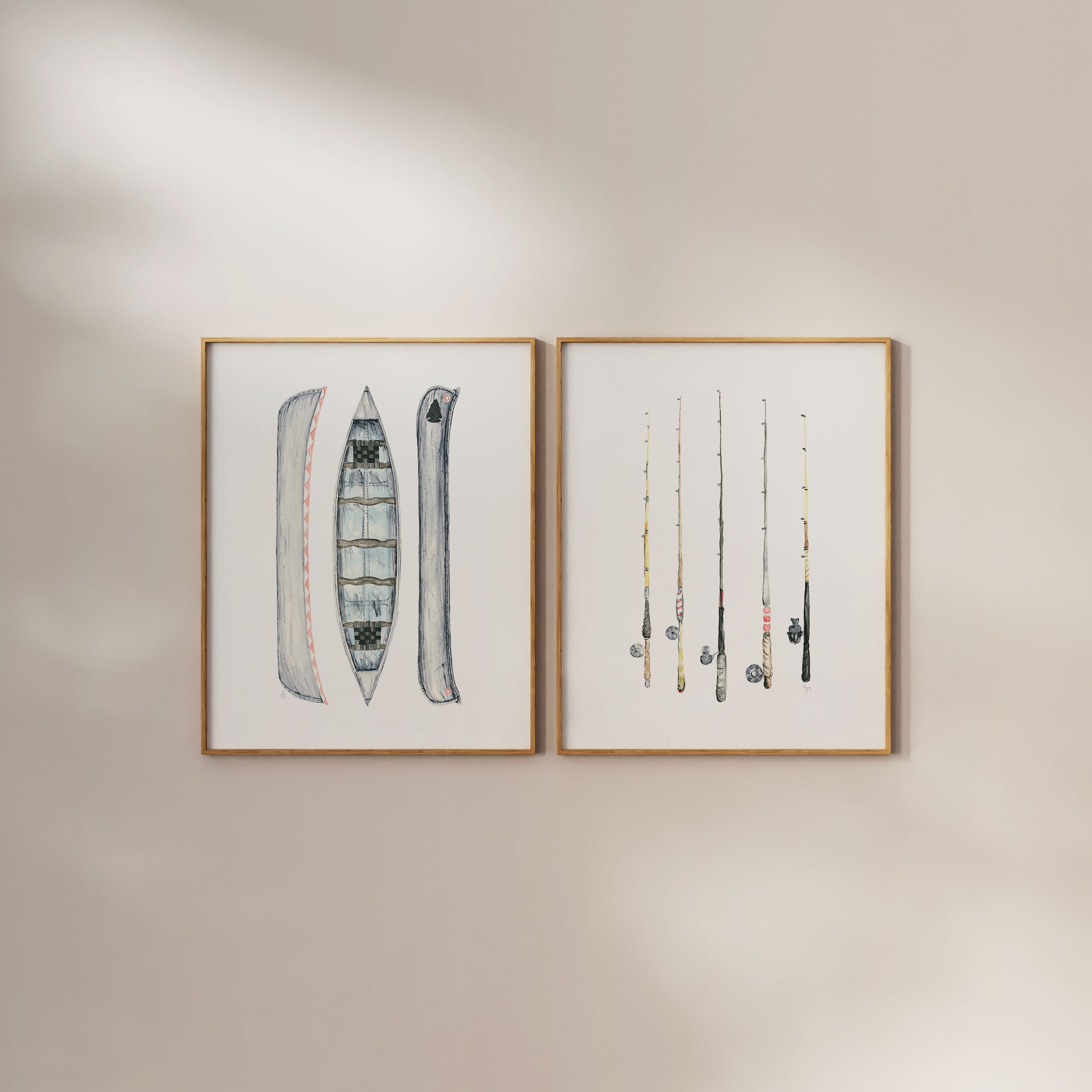 Canoe Print, Fly Metal Canoes Print, Wall Art, Watercolor, 8x10 Inch ...