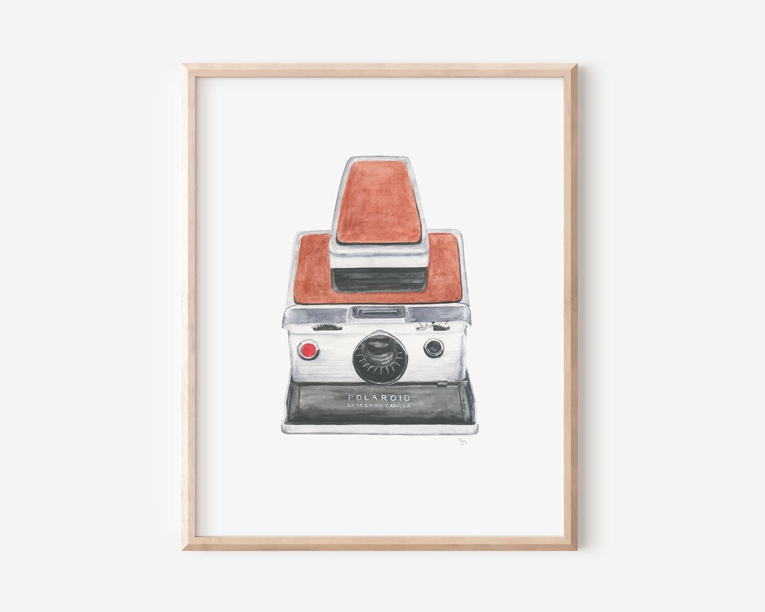 SX-70 Polaroid Camera Print, Fly Fishing Art Print, Wall Art, Vintage ...