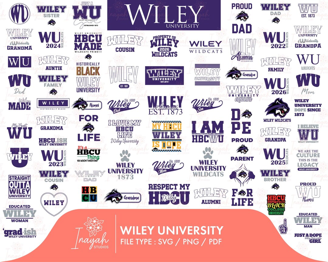 HBCU Pride Wiley University Svg Bundle Wiley Wildcats Svg Wiley ...