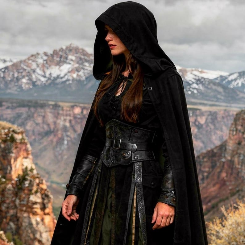 Hooded Medieval Cloak, Renaissance Cape, LARP Cosplay - Etsy