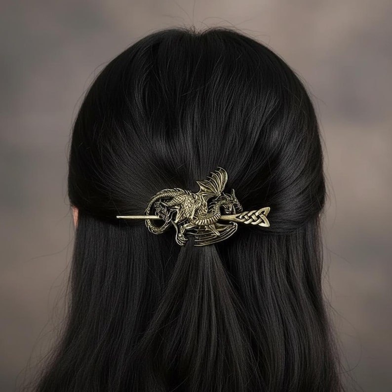Dragon Hair Stick | Celtic Viking Hair Pin | Fantasy Medieval Hair ...