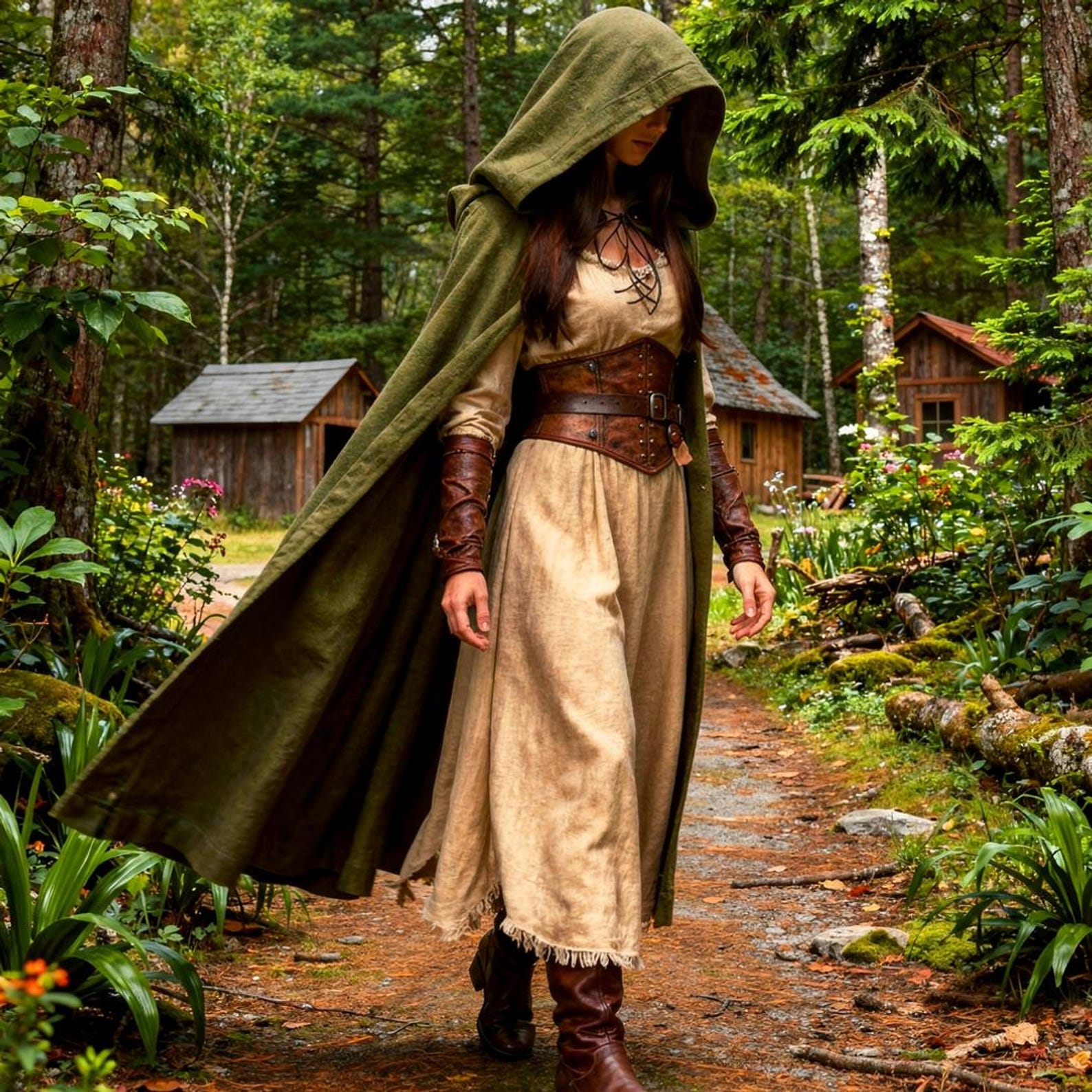 Hooded Medieval Cloak, Renaissance Cape, LARP Cosplay - Etsy