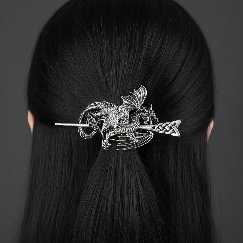 Dragon Hair Stick | Celtic Viking Hair Pin | Fantasy Medieval Hair ...