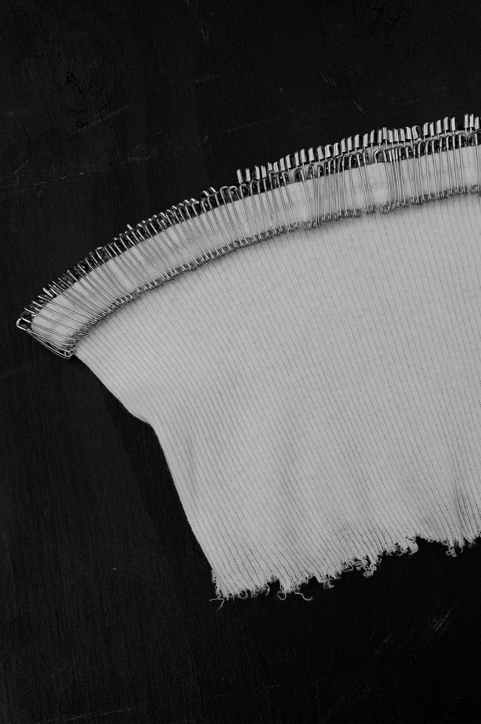 PUNK ROCK Lies Silver Safety Pin Cut off Underboob Crop Tube Top Tank ...