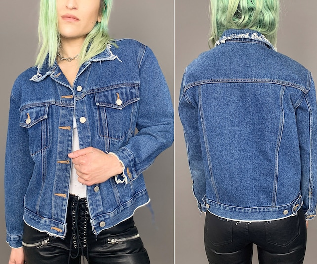 Denim Jacket Cut Off - Etsy