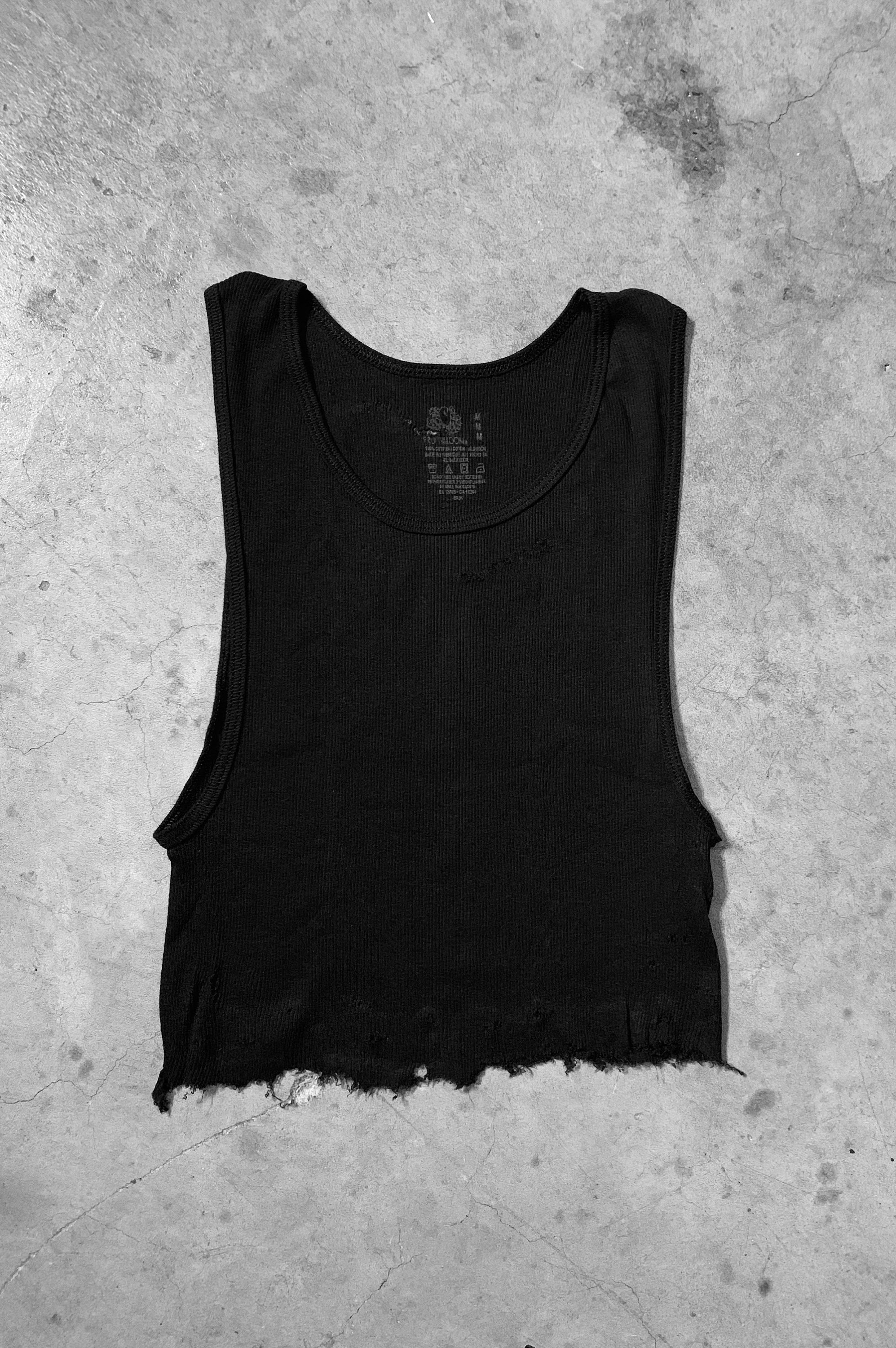 Punk Rock Lies Black DISTRESSED Cut off Crop Tank Top Plain - Etsy