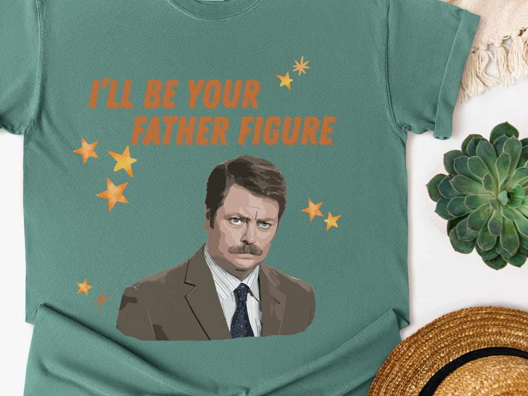Ron Swanson Father Figure Sweatshirt, Parks and Rec Comfort Colors - Etsy