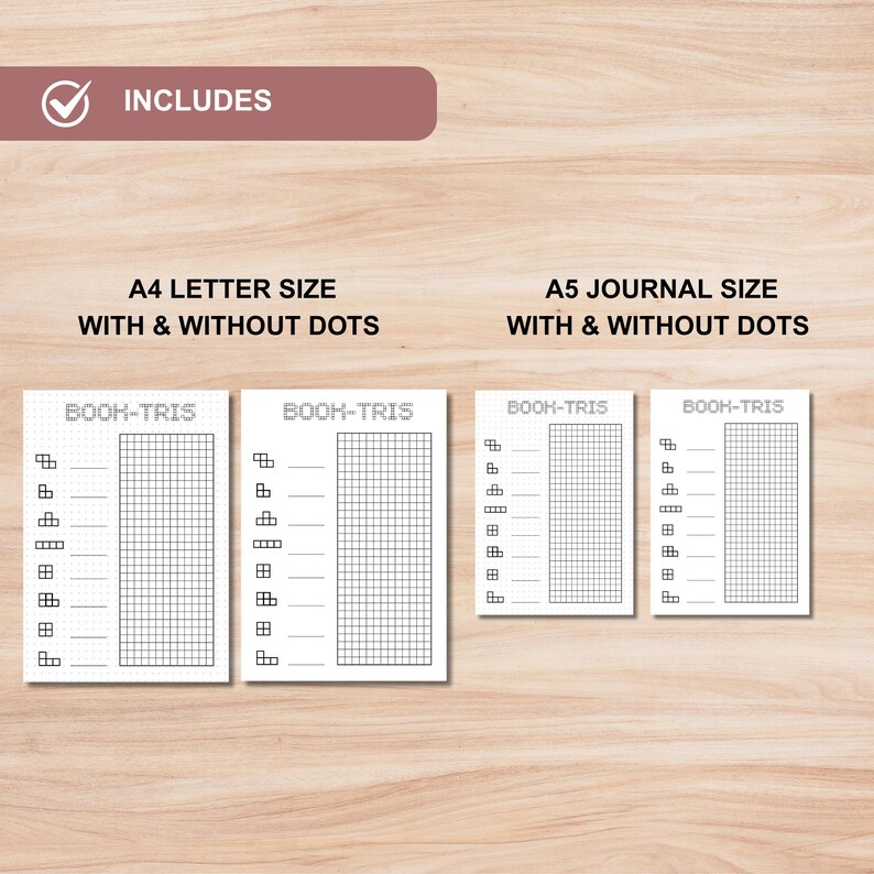 Book-tris Reading Tracker: Build Your Own Journal | Printable Bullet ...