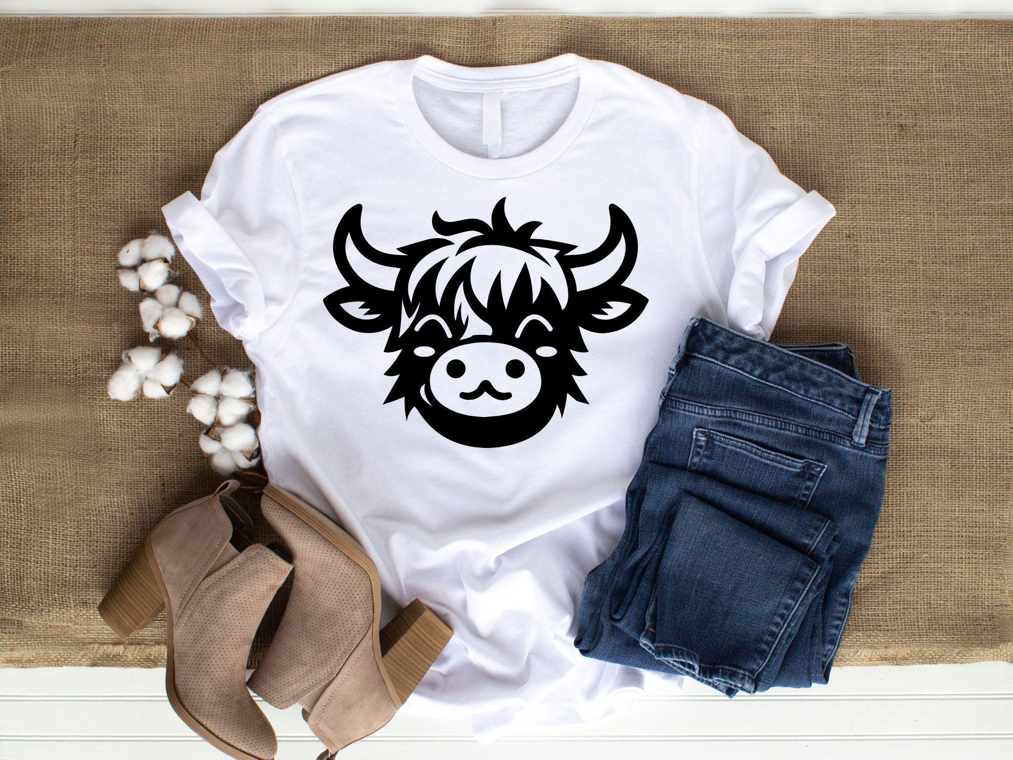 Highland Cow SVG: Doodle Line Art Cut File for Cricut and Silhouette - Etsy