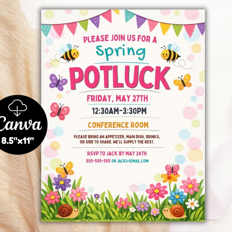 Spring Luncheon Templates - Etsy