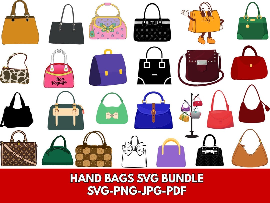 Handbag SVG Bundle: Purse Clipart, Cut Files (digital Download) - Etsy