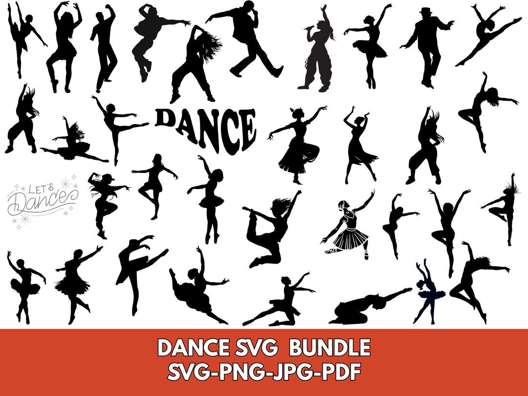 Dance Lover SVG Bundle: Retro Dance Clipart, Cricut & Silhouette Cut ...