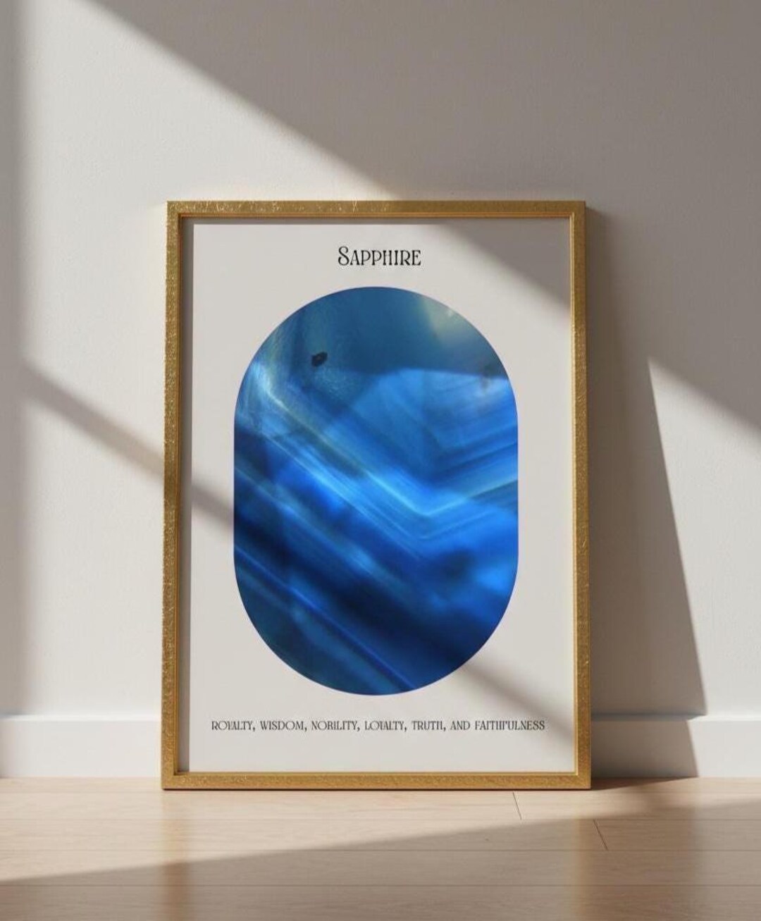 Sapphire Digital Wall Art, Sapphire Gemstone Collection - Etsy