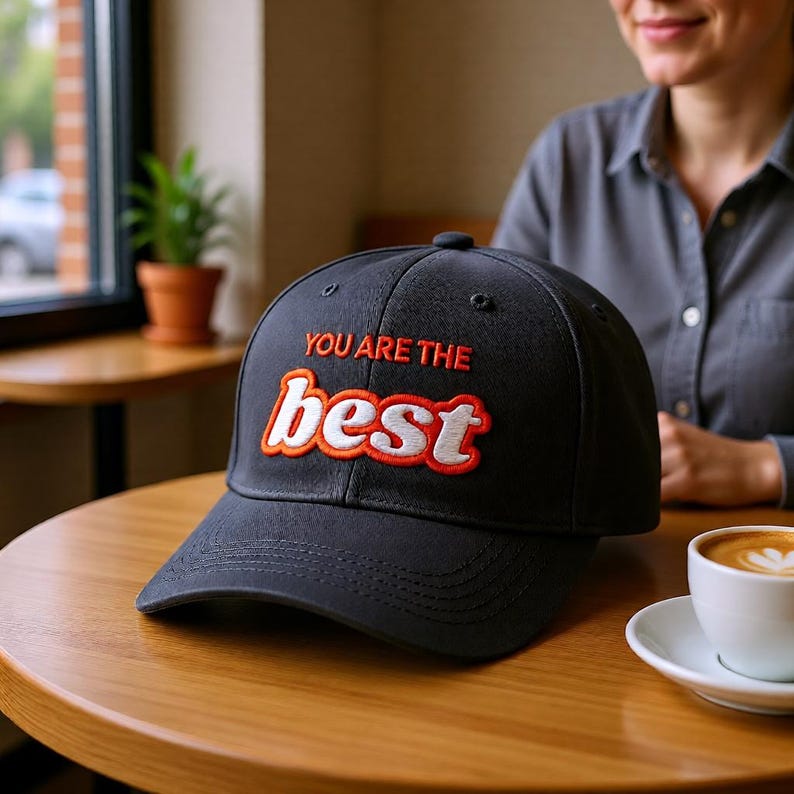 You Are the Best Embroidered Hat | Retro Dad Cap With Encouraging Quote ...