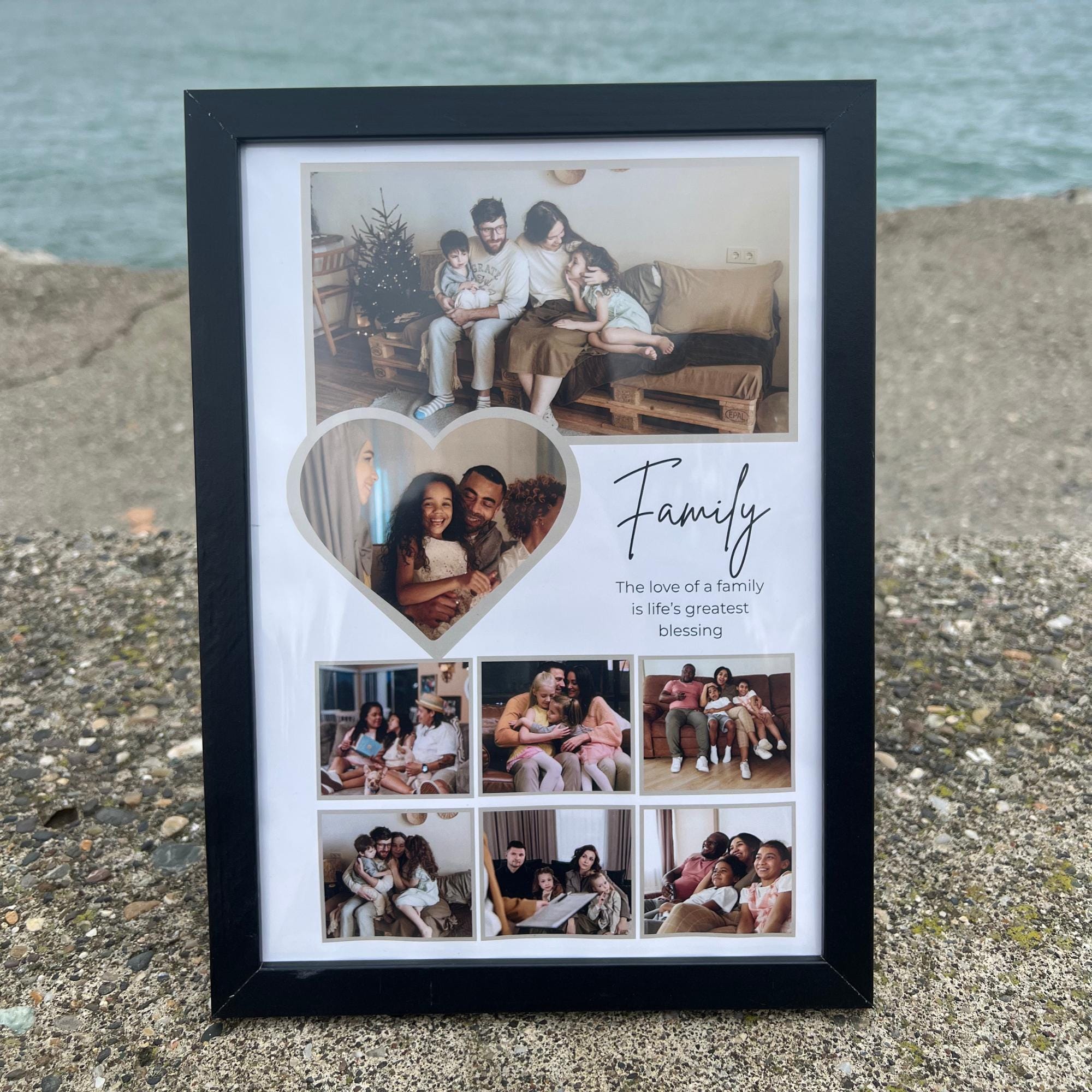 Custom Family Photo Collage Frame: Personalized Memory Gift - Etsy