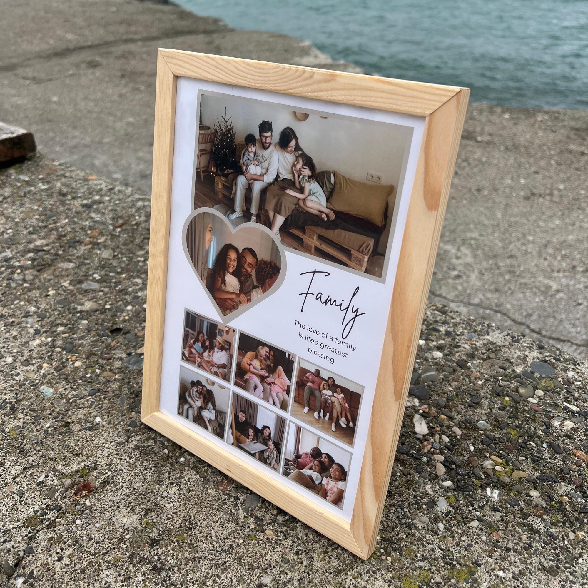 Custom Family Photo Collage Frame: Personalized Memory Gift - Etsy