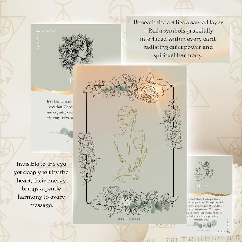 Printable Reiki Oracle Cards, Daily Guidance Deck (digital Download) - Etsy