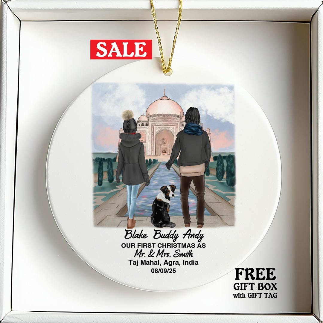Taj Mahal India Married Couple Dog Cat Pet Custom Ornament - First ...