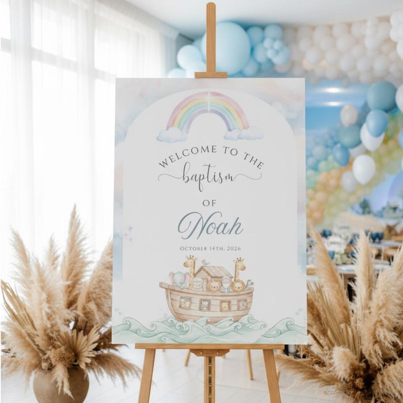 Editable Noah’s Ark Bundle | Watercolor | Digital Download | Edit With ...