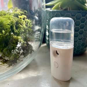 USB Plant Mister • Rechargeable Mini Terrarium Mister • Live Moss Fine ...
