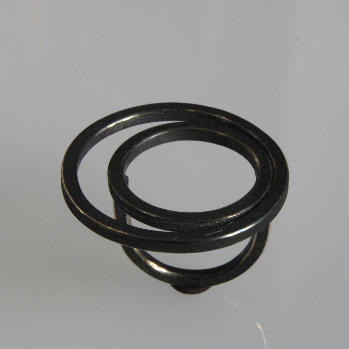 Contemporary Handmade Ring o2 Made in Oxidized Silver - Etsy