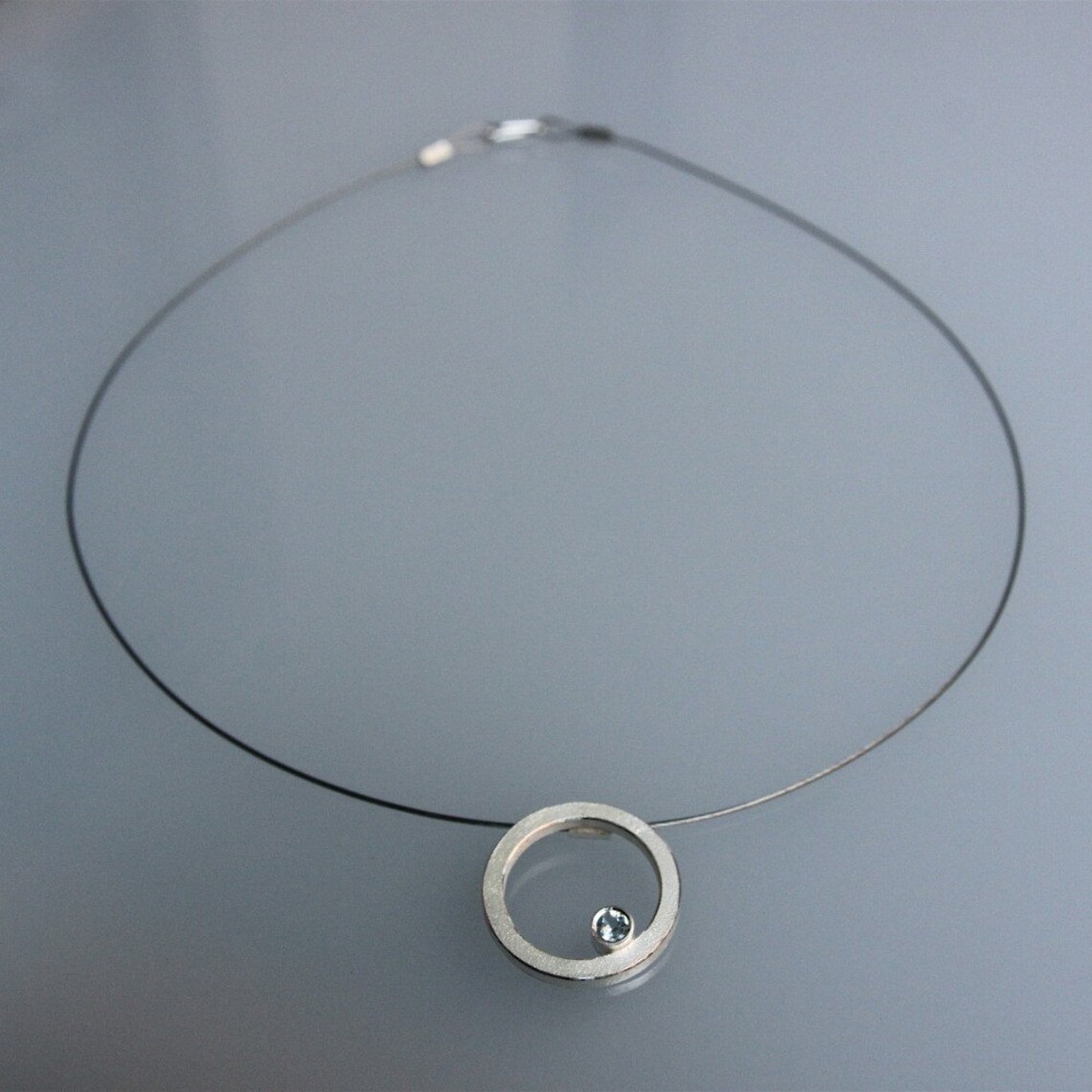 Contemporary Handmade Silver Pendant q With Blue - Etsy