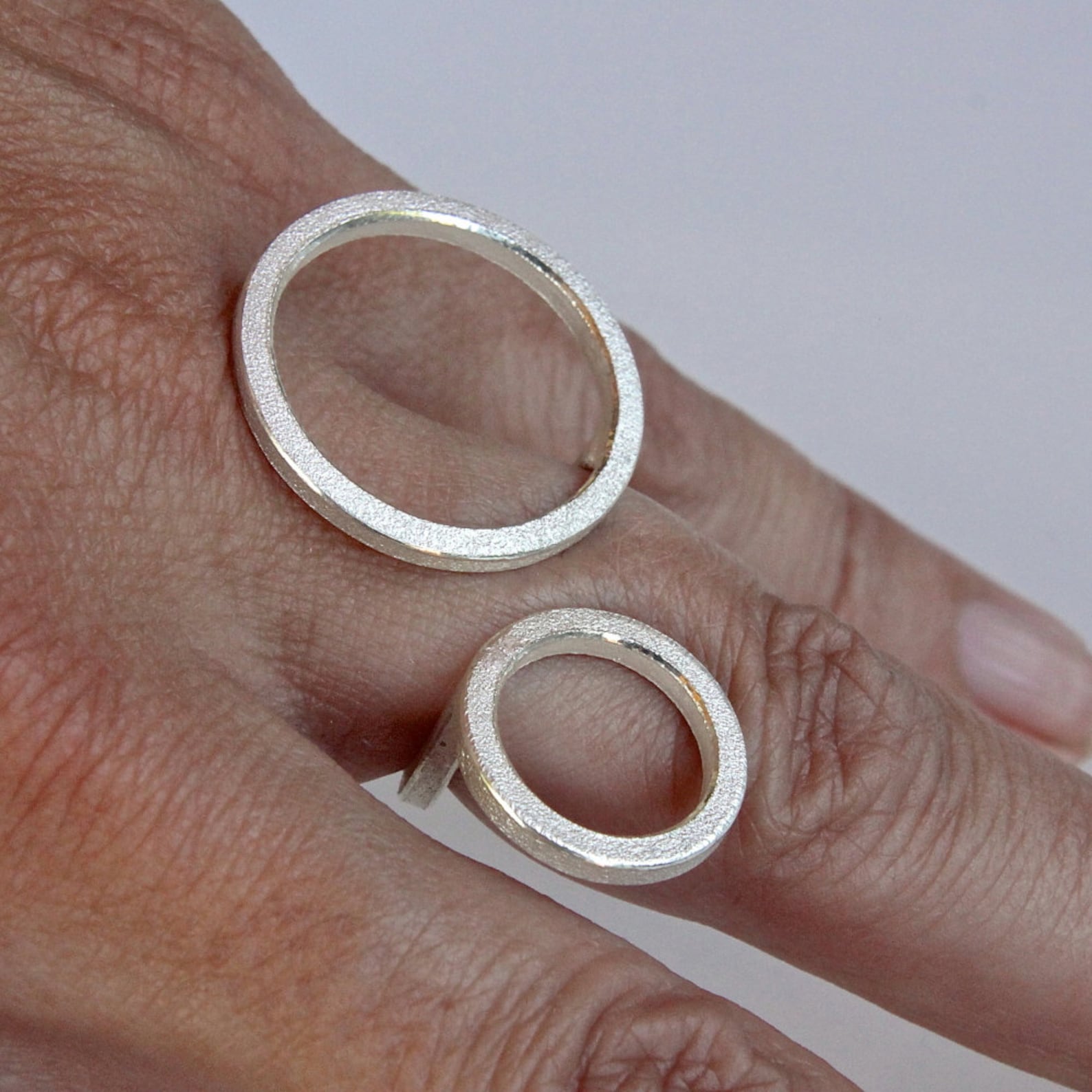 Contemporary Ring 2O in Sterling Silver - Etsy