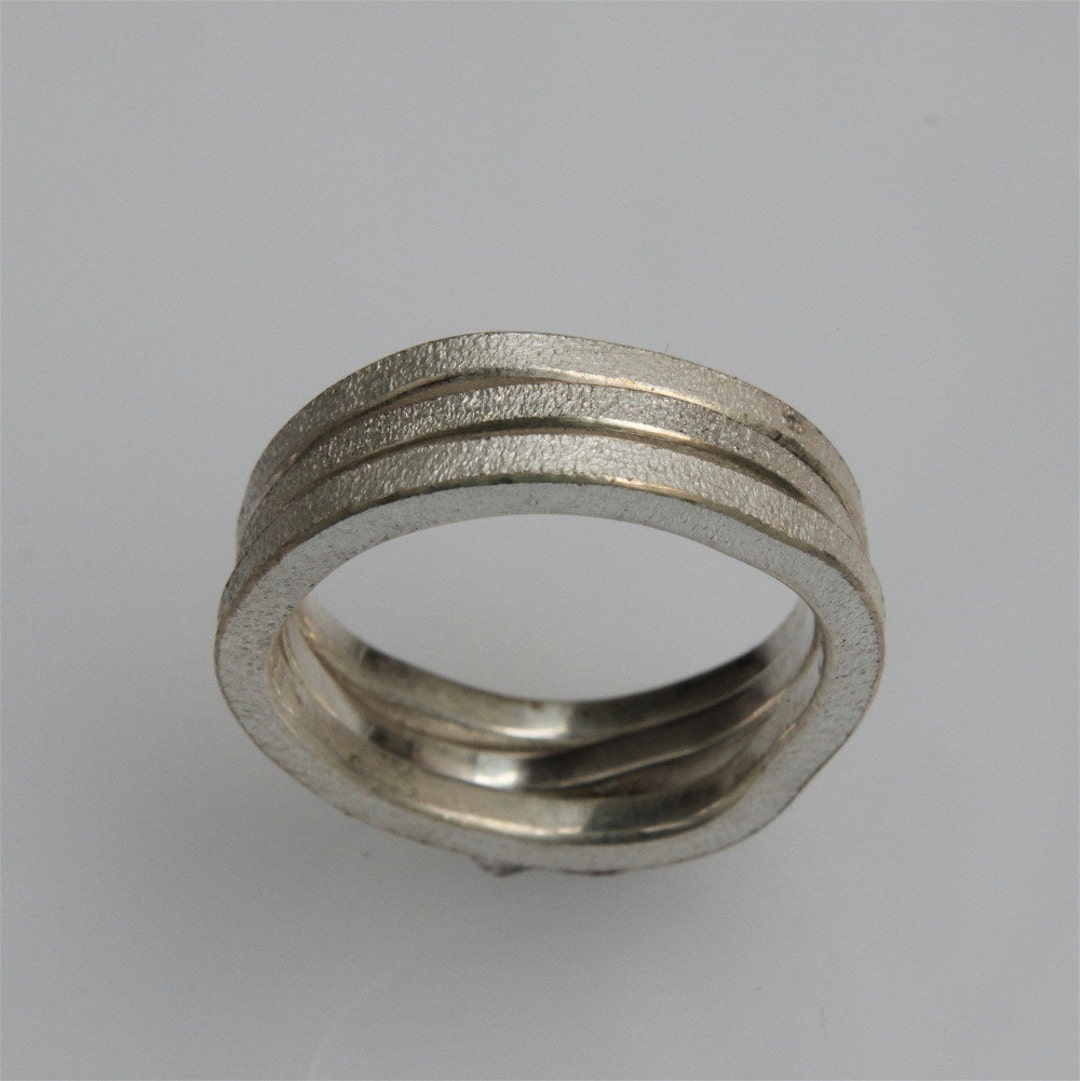 3 Stacking Rings in Sterling Silver - Etsy