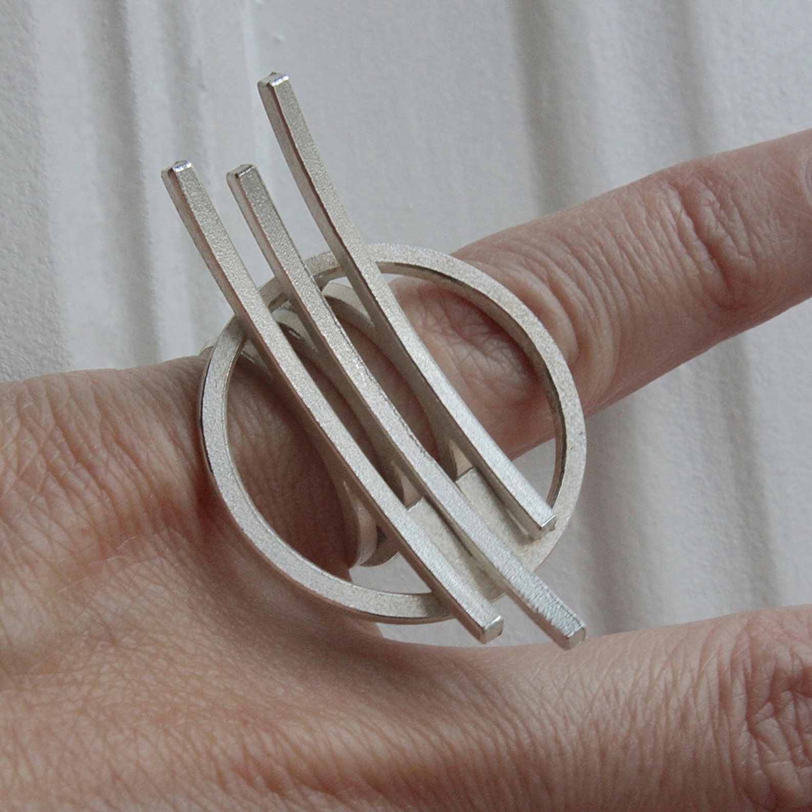 Contemporary Stacking Ring OT in Silver - Etsy