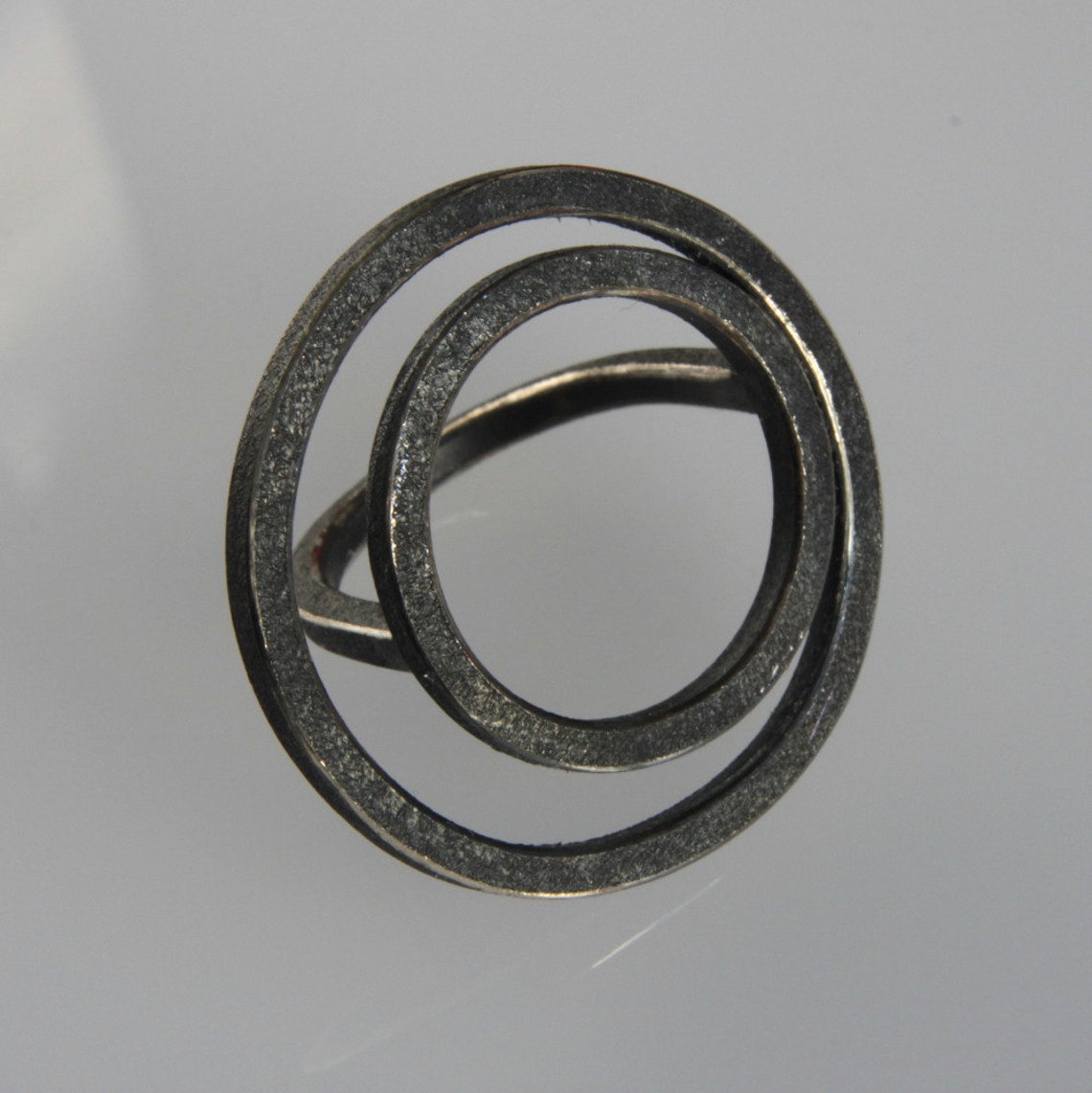 Contemporary Handmade Ring o2 Made in Oxidized Silver - Etsy