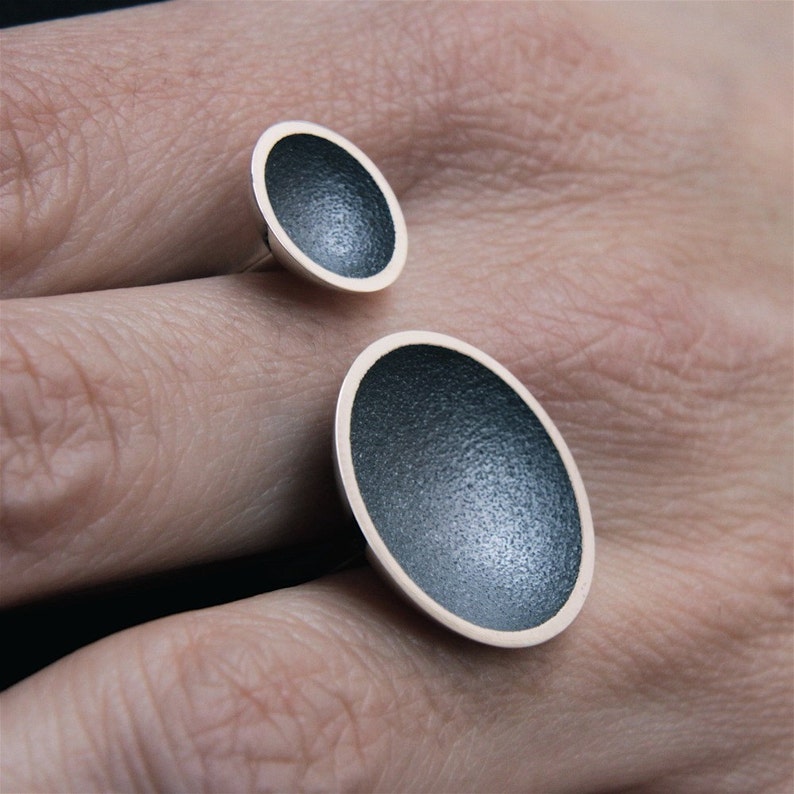 Ring 2 Cups (big) Black - Etsy