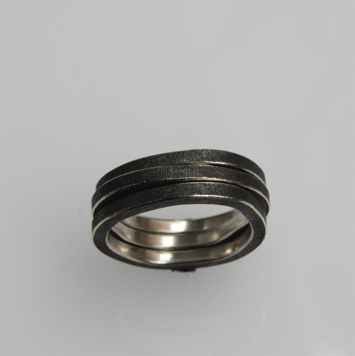 3 Stacking Rings in Sterling Silver - Etsy