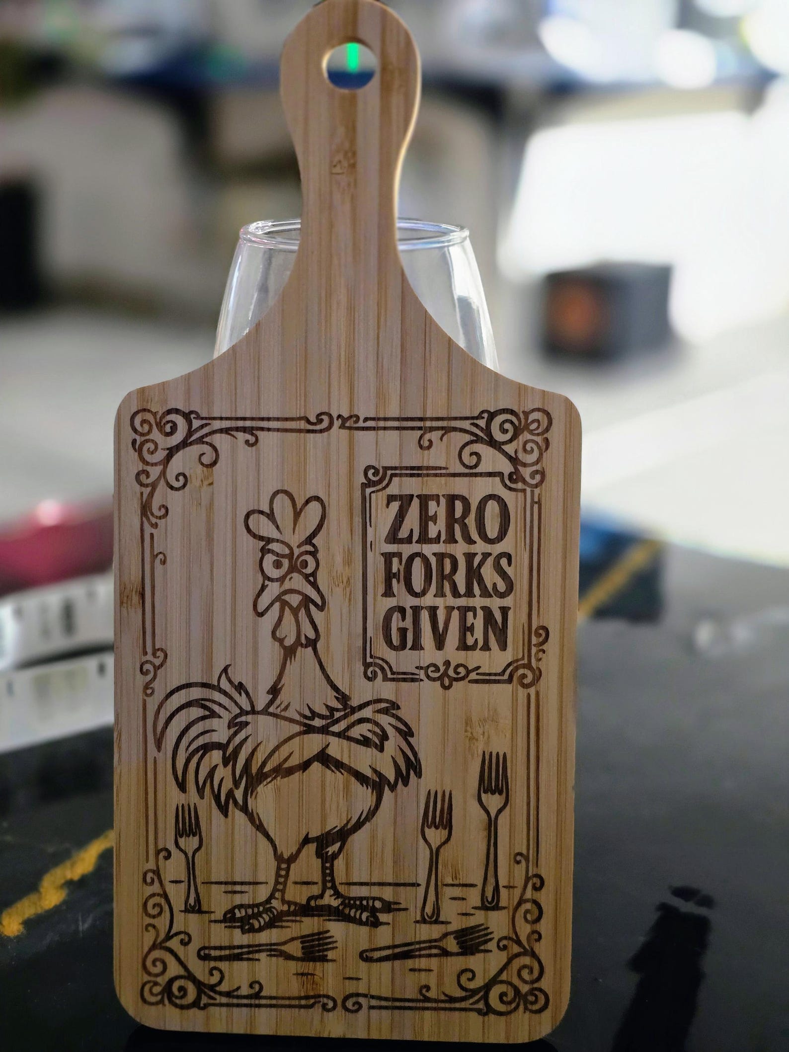 The "zero Forks Given" Laser-engraved Bamboo Cutting Board – 11 ...
