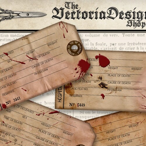 Toe Tags Horror Props Halloween Printable Decor Horror - Etsy